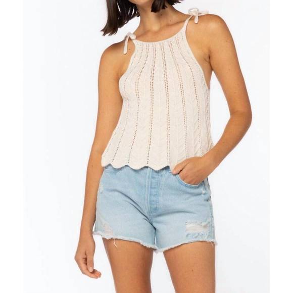 Velvet Heart | Tops | New Velvet Heart Crochet Knit Halter Top In Ivory ...
